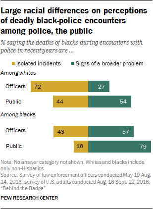 Large racial differences on perceptions of deadly black-police ...